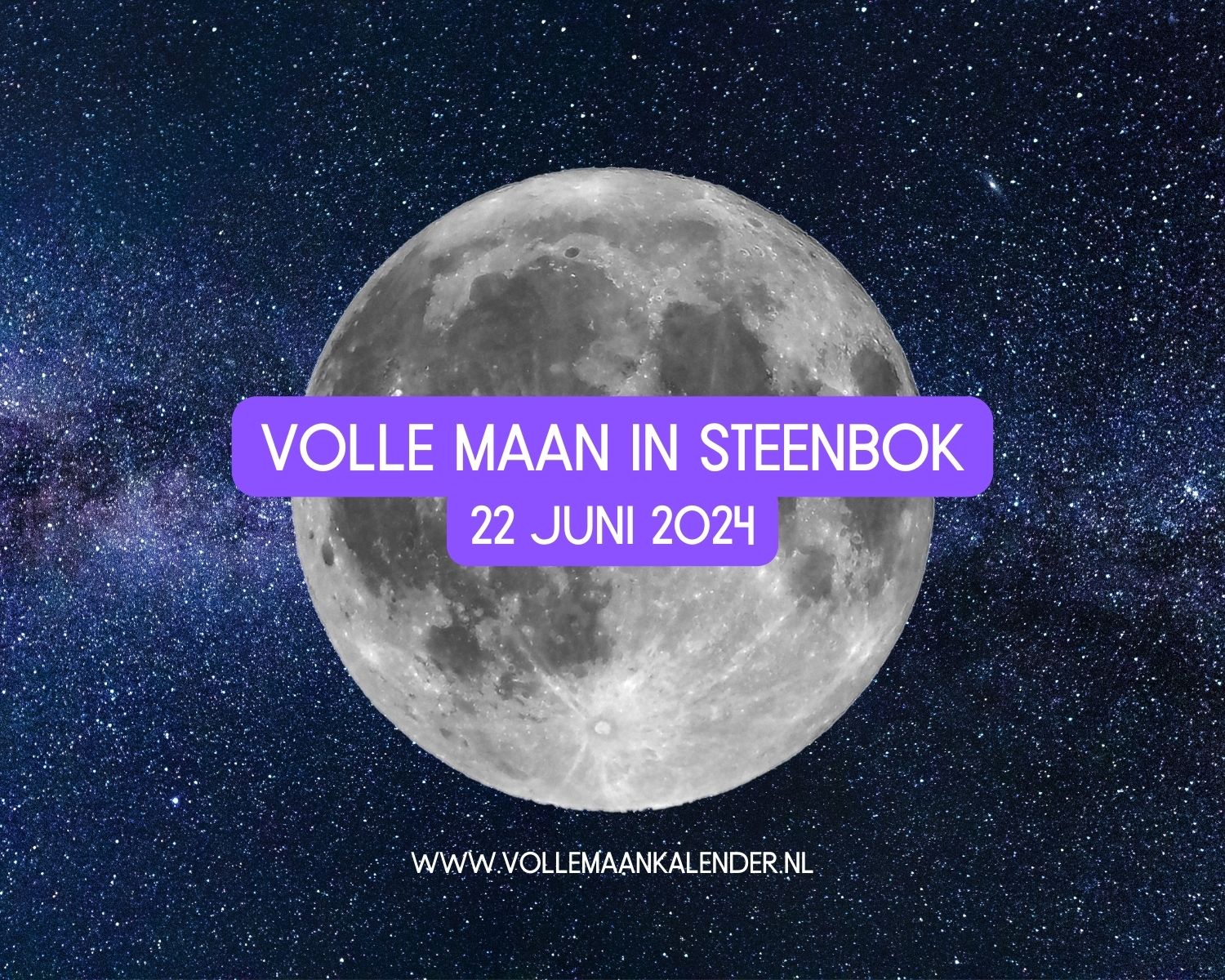 Volle maan in Steenbok (juni 2024) - VolleMaanKalender.nl
